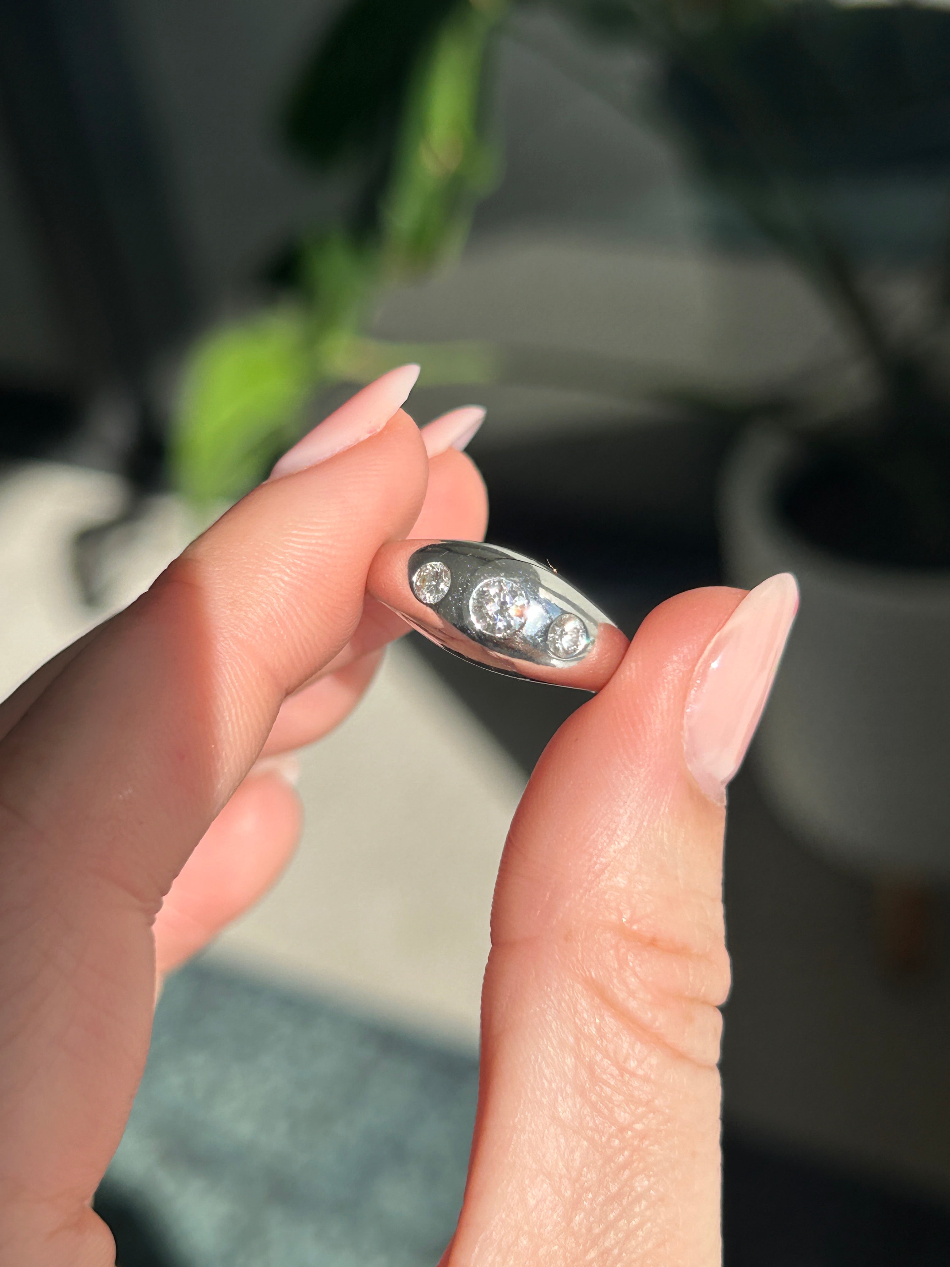 White Gold Gypsy Diamond Ring – Mel's Treasures