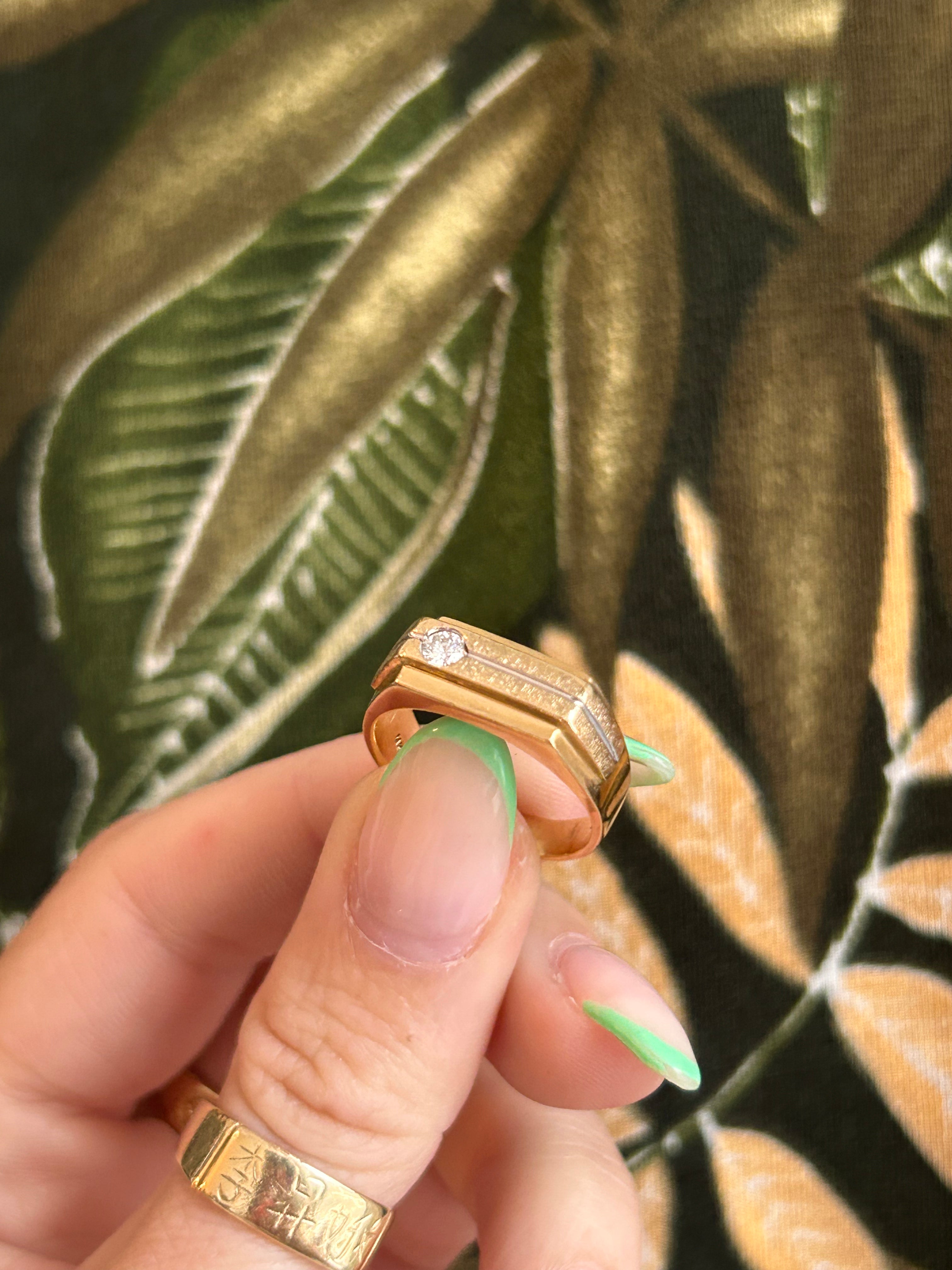 Diamond Square Ring – Mel's Treasures