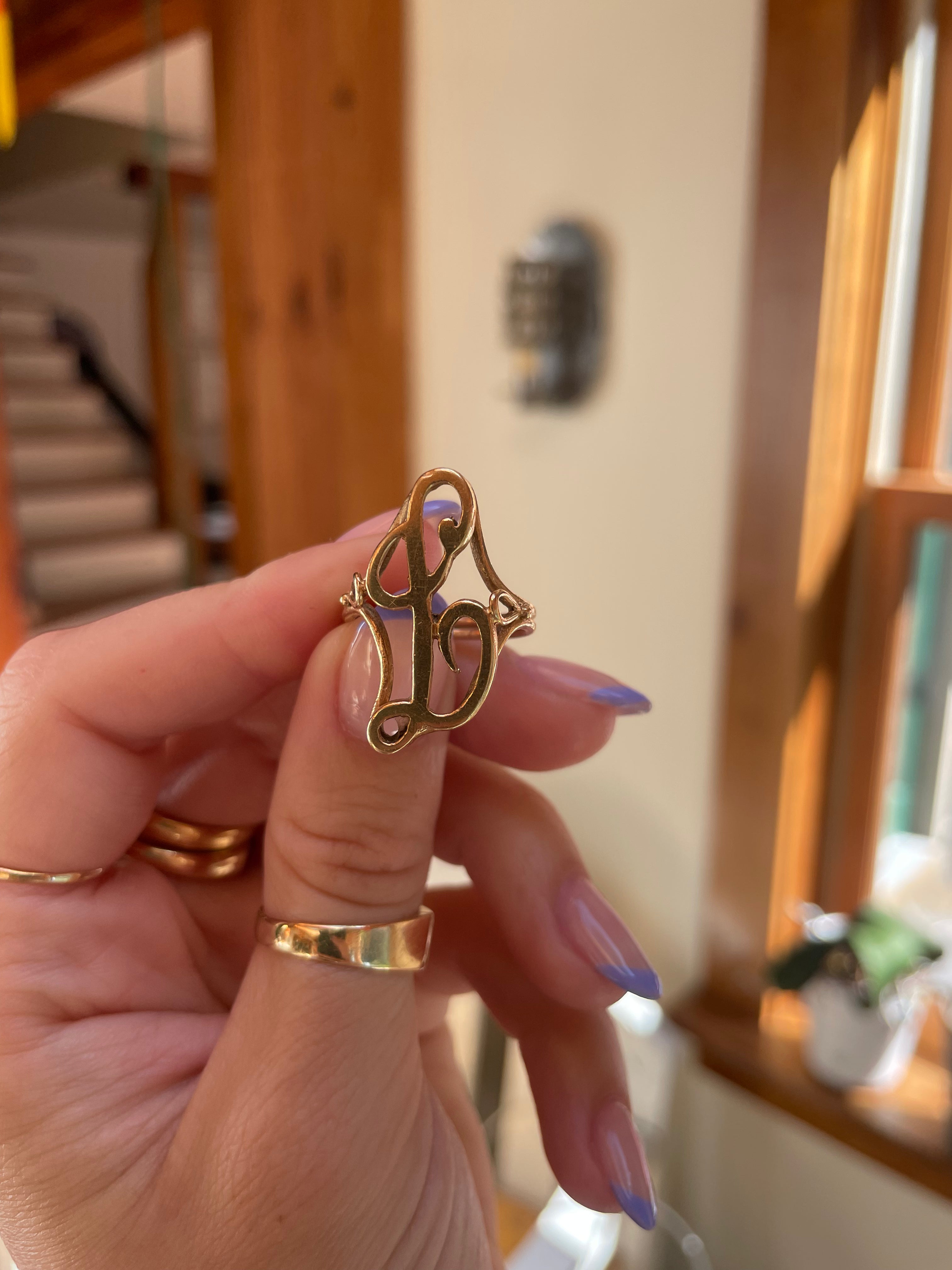 Large L Ring – Mel's Treasures