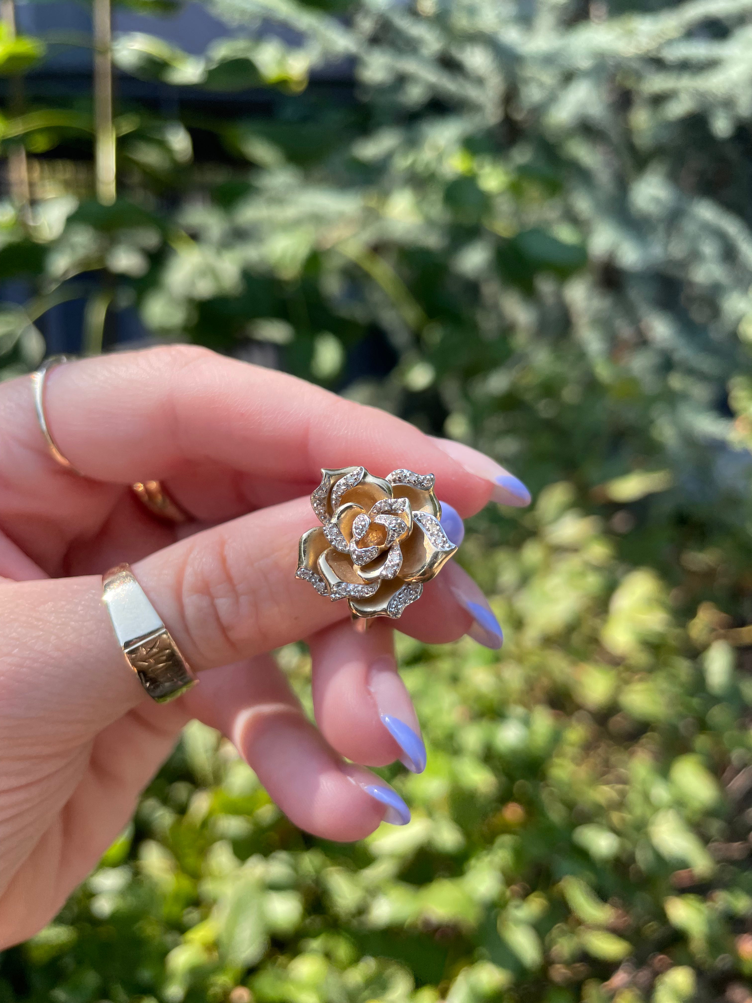 Diamond Rose Ring – Mel's Treasures